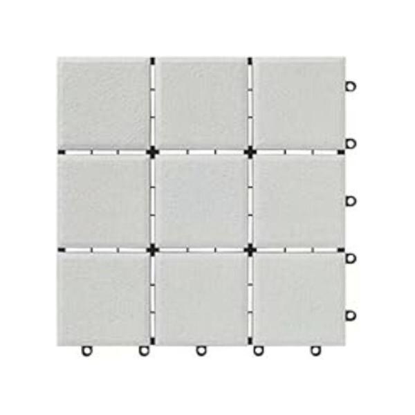 セラミックのような質感なのに軽量のため、設置だけでなく廃棄も簡単です（※廃棄については各自治体の指示に従って下さい）。工具不要で簡単に設置できます。上からはめるだけで簡単に接続でき、拡張や組み換えができます。裏面はメッシュ仕様で、通水性に優...