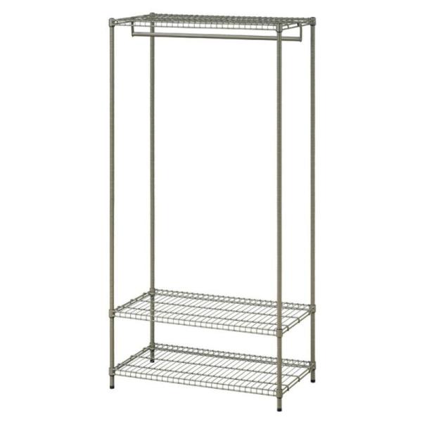 スタイリッシュな棚板で、インテリアに馴染みやすいデザインです。シワなく衣類を収納するのに適したワードローブです。ハンガーパイプには衣類をかけて収納し、棚板には帽子やカバンなどのファッション小物が収納できます。ワンピースやコートなど丈の長い衣...