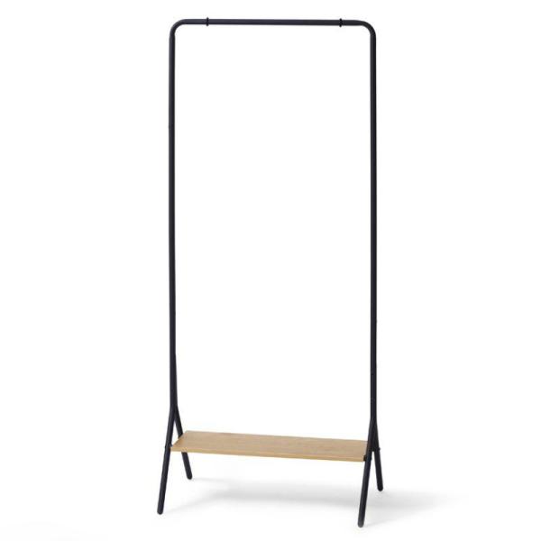 便利な2WAY収納です。約40cmの奥行きスリムな設計で空間を広く使えます。ブラックスチールとあたたかな木目調の木材の組み合わせで、スタイリッシュなお部屋を演出します。1本につながった丸いポールで圧迫感を抑え、開放的な印象を与えます。ハンガ...