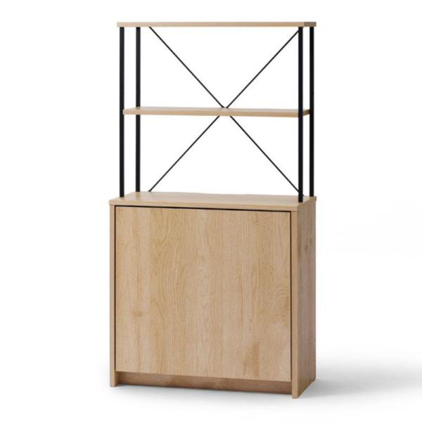 魅せる収納と生活感を隠せるデザイン、どちらも兼ね備えています。約29.7cmの奥行きスリムな設計で空間を広く使えます。ラック部分はお皿や調味料ラック、ディスプレイ収納として使用できます。天板はメラミン樹脂加工で、熱や水に強く安心してお使いい...