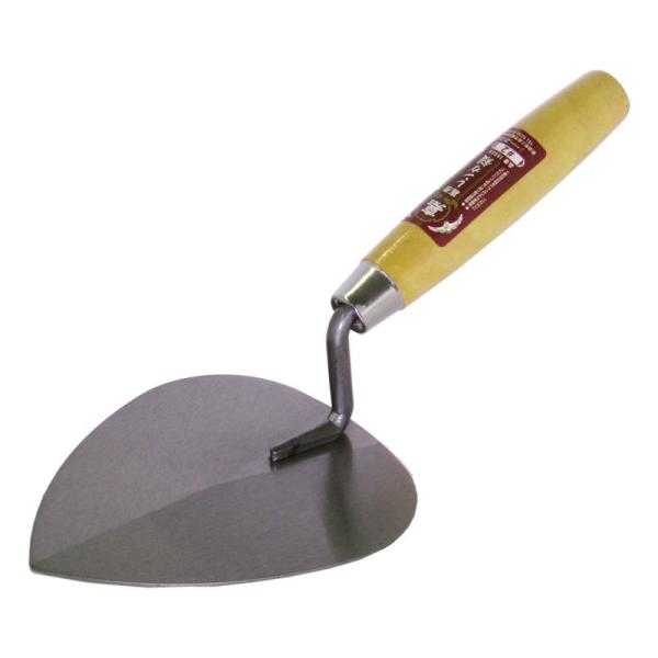 左官作業の必需品！レンガ積み、タイル貼り、モルタルすくい等に最適なレンガこてレンガ用左官こてこて先サイズ：約155x138mm