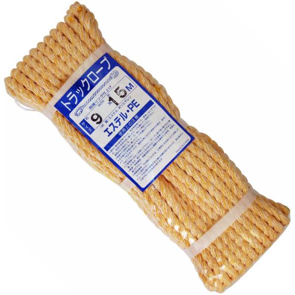 材質：エステル・ポリエチレン 太さ：9mm 長さ：15m 両端リング仕上げ＊ご使用上の注意（１）ザイル・安全帯など身体確保用には絶対使用しないで下さい。（２）ロープを引きずったり、鋭利なカドにかけて使用しないで下さい。（３）熱源・化学薬品・...