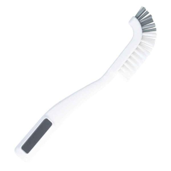 洗いにくい隅々までしっかり洗える薄型カーブブラシです。浴室の排水溝、ドアレール、タイル目地、通気口、蛇口まわり等のお掃除に最適です。マグネットが付いているので、浴室の壁にピタッと貼って収納可能です。〇商品サイズ：約 幅2×奥行22×高さ5（...