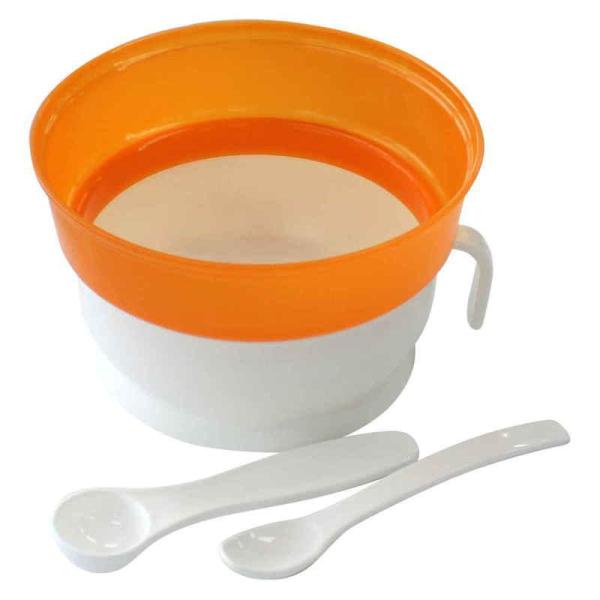 お粥を作る時に出る泡の「ふきこぼれ防止カバー」付き。そのまま食器として使える「本体カップ」 底部にすりつぶし用の凹凸付き。コンパクトに収納ができます。米などの計量（5cc）やすりつぶしができるタイプと食事に使える2種類のスプーン付き。耐熱温...