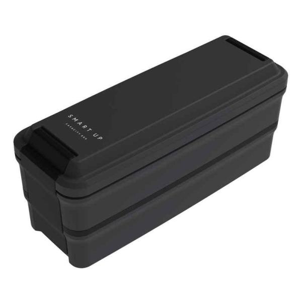 ふっくら美味しそうに盛り付けが出来てスマートなシルエットのお弁当箱です。洗練された調理家電のような落ち着いたグレーをベースにアクセントの黒い止め具が全体を引き締めます。二点ロックで蓋をしっかり閉められます。通勤・通学バッグにすっきりと入るス...