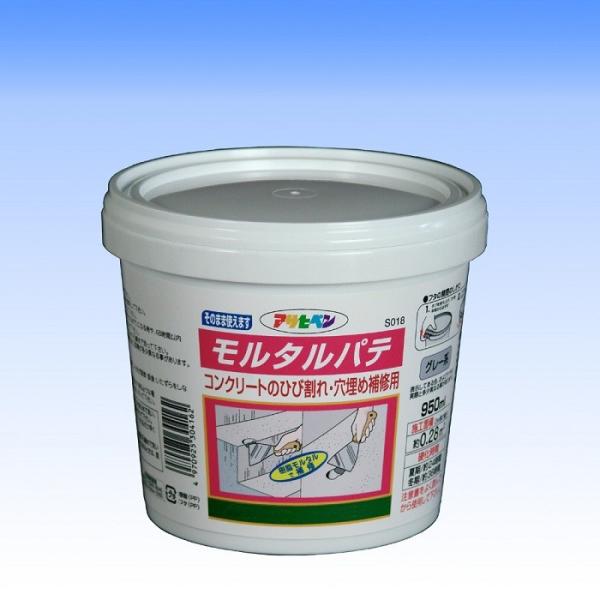アサヒペン●そのまま使えて、収縮が少ないペースト状の樹脂モルタルです。●屋内外に使用でき、耐久性、固着力が抜群です。●補修後、水性塗料が塗れます。●用途：屋内外のコンクリート、モルタル、ブロック面などのひび割れ・穴埋め補修。●色名：グレー系...
