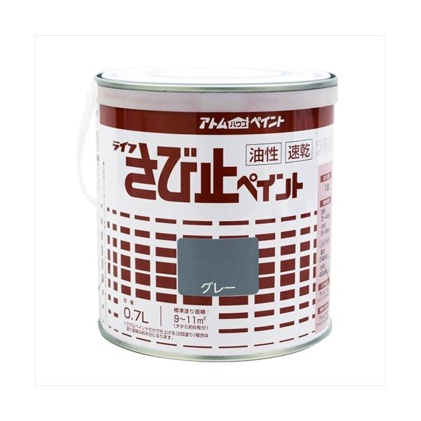 【特長】・「つやあり」なので、2回塗れば上塗りの必要はありません。・グレー色で塗装すれば、上塗りに薄い色を塗る時に下地が透けにくくなります。【用途】・鉄部（鉄骨、ホームタンク外面、金網、鉄板、パイプなど） 【注意事項】※ラッカー系塗料の上塗...