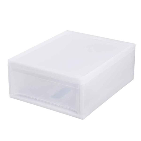 シンプルデザインで無駄のない一段タイプの引き出し収納 スタックシステムケース Mサイズです。一段ずつ積み重ねられるのでシーンに合わせて欲しい分だけ収納をプラスできます。 高さが3サイズ展開されているので、スペースに合うピッタリの高さに組み合...