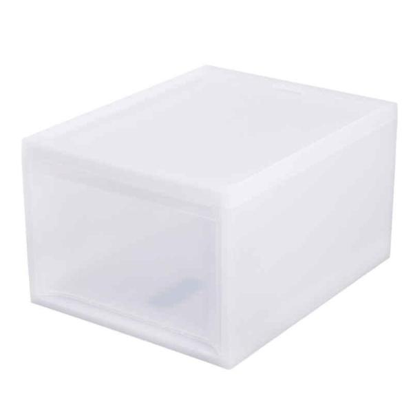 シンプルデザインで無駄のない一段タイプの引き出し収納 スタックシステムケース Lサイズです。一段ずつ積み重ねられるのでシーンに合わせて欲しい分だけ収納をプラスできます。 高さが3サイズ展開されているので、スペースに合うピッタリの高さに組み合...