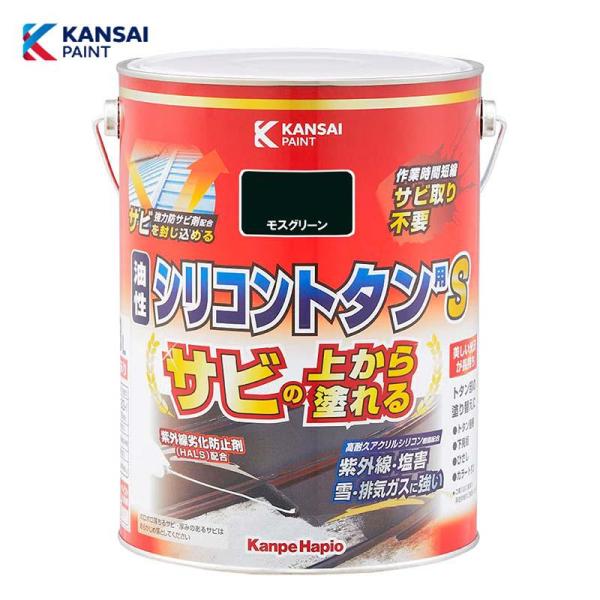 サビの上から塗れる！サビ止め塗装不要！次世代型鉄部用塗料【特徴】・高耐久アクリルシリコン樹脂と強力防サビ剤の効果により最高クラスの高い防サビ性と高い耐久性を実現したサビの上から直接塗れる高性能トタン用塗料・強力防サビ剤が防錆効果を発揮し、サ...
