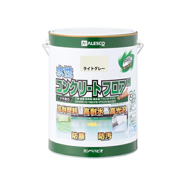 【在庫処分特価！実店舗在庫の為、塗料缶に汚れ、多少のへこみ等あり】【特徴】耐摩耗性に優れ、衝撃に強く、キズがつきにくい。1液架橋型で耐汚染性・耐水性ともに優れています。乾燥が速く、臭いが少なく、安全で環境にやさしい。【用途】ベランダ・テラス...