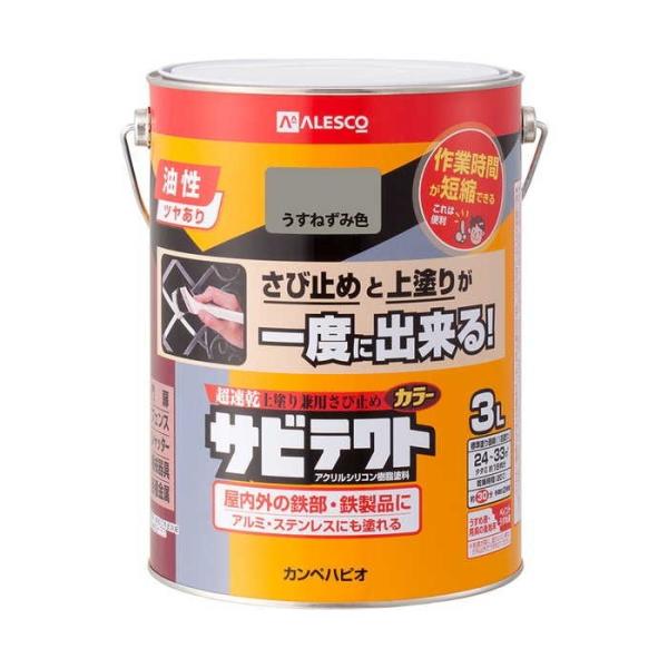 特殊防さび剤が強力防さび効果を発揮、さび止めと上塗りが一度に用途門扉・シャッター・トタン・フェンス・鉄骨・農機具・遊具などの鉄部、アルミ《塗れないもの》自動車、バイク、床面、常に水に浸かっている所、鉄以外の金属（ステンレス、メッキ、真ちゅう...