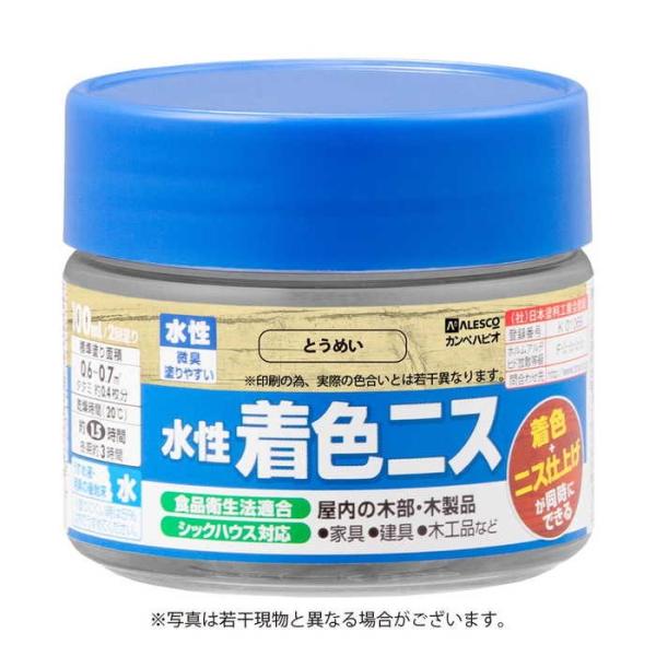 用途家具（高級家具は除く）・建具・木工品など屋内の木部・木製品。《塗れないもの》高級家具、床面、テーブル天面、吸い込みのない素材（プリント合板・デコラ板）、ＵＶ塗装やセラミック塗装をしたもの、常に水に浸かっている所乾燥時間： 約1.5時間(...
