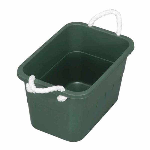 様々な用途で使用できる角型タライ 24L 便利な持ち手ひも付き 食品衛生法適合 積み重ねて収納【仕様】商品サイズ：約 幅30.5×奥行45.5×高さ26.5（cm）材質：本体/ポリプロピレン ひも/不織布容量：約24Lカラー：グリーン生産国...