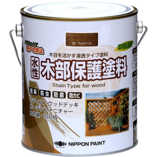 【特長】水性タイプなので、初めての方にも手軽に塗装できる木部保護塗料です。木材の防虫・防腐・防かび効果に優れ、木材に浸透して木の腐食を防ぎます。木目を生かした半透明仕上げができ、紫外線吸収剤（UV-A）により、色アセ・劣化を防止します。【用...