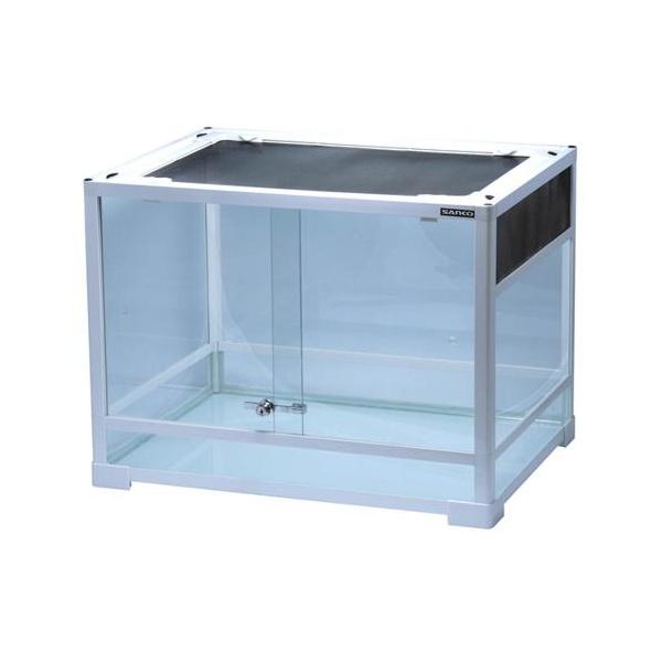 内部支柱で支えられた安定感のある業界初の組立て式ガラスケース【原材料】メッシュパネル：スチール ガラスパネル：ガラス フレーム、柱：ＡＢＳ、ＰＶＣ、アルミ【原産国】中国