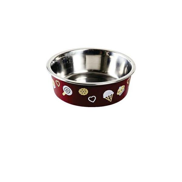 ステンレス食器の外側をプラスチックで覆った、かわいい食器。