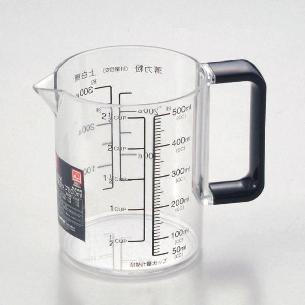 ●cup単位の目盛付●上白糖・薄力粉計量目安ライン付●扱いやすいプラスチック製●食器洗い乾燥機対応●製品サイズ（約）／135×85×110mm●製品重量（約）／97g●耐熱温度／100℃●耐冷温度／-10℃●材質／本体：ＡＳ樹脂ハンドル：ア...