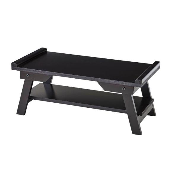 ●簡単に折りたたんで収納できる便利テーブル●便利な棚板付き●経机としても利用できます●製品サイズ（約）／600×300×250mm●製品重量（約）／4000g●材質／天板：MDF、脚部：天然木（パイン材）、表面加工：ウレタン樹脂●その他／耐...