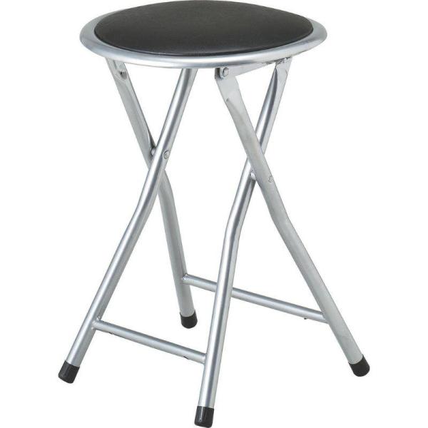 ●定番のブラック色、しっかりとした作りのスチールパイプはシルバー色で上品な印象を与えます●場所を選ばずご使用いただけるカラーです●軽く持ち運びにも便利で、使用しない時は折りたたんで収納できます●ロックピン付きなので、座面を開いた際に自動でロ...