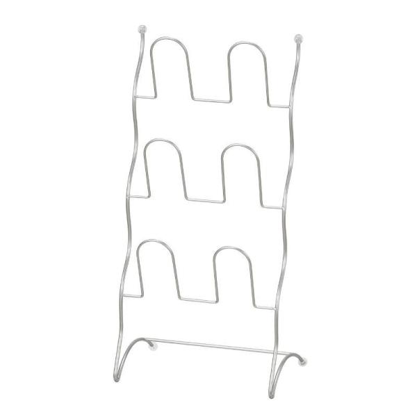 ●シンプルでスタイリッシュなワイヤー製のスリッパラック●スリッパ3足をすっきり収納できます●冬用のちょっと大きめスリッパや子供用（間口6.5cm以上）もOK●軽いので持ち運びもラクラク●製品サイズ（約）／275×200×565mm●製品重量...