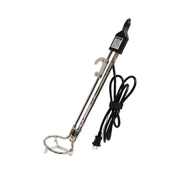 安全・安心、過昇防止センサー付きバケツヒーターです。【用途】内装・土木建築現場、アウトドアレジャー等で、バケツの水を温める電熱式ヒーター。【特徴】温度が一定以上になると電源を切る過昇防止センサー付きで空焚きを防止します。三本脚でバケツの底部...