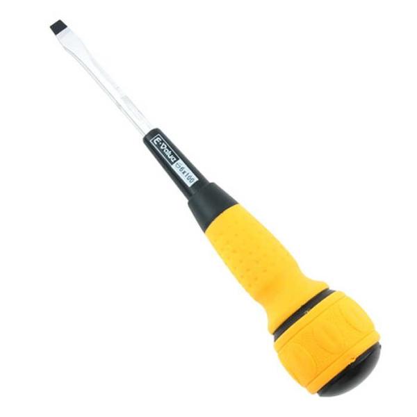 Ｅ−Ｖａｌｕｅ ＢＤＭ−６【用途】ネジなどの締付け用。【機能・特徴】滑りにくく、ソフトタッチで手に優しい高弾力クッショングリップです。掌で包み込む事で高いトルク伝達が可能なラウンドタイプ形状です。ネジが落ちにくい先端マグネット付きです。【仕...