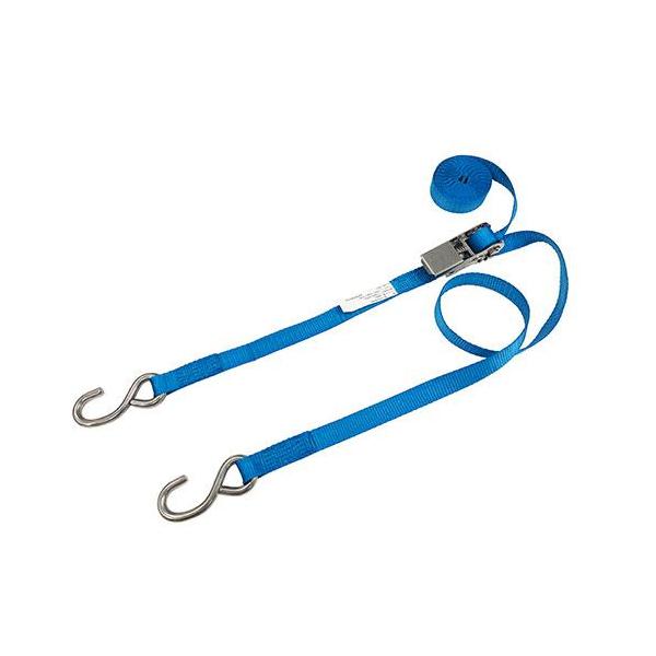 ラチェットバックル&amp;オープンフックは耐食性に強いステンレス素材を採用しました。【用途】荷物運搬時、荷崩れ防止・転倒防止の結束・固定。【特徴】屋外での使用、水・潮風の影響を受けるシーンの使用に適しています。【製品仕様】●ベルト幅：25...