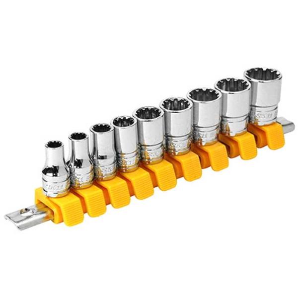 SK11 SHS209SP【用途】六角ボルト・ナット(ミリ・インチ・トルクス)の締付け、緩め作業。【機能・特徴】1サイズのソケットでミリ・インチ・トルクスなどの色々なネジに対応できます。新型ソケットホルダーを採用しました。ワンタッチ操作で、...