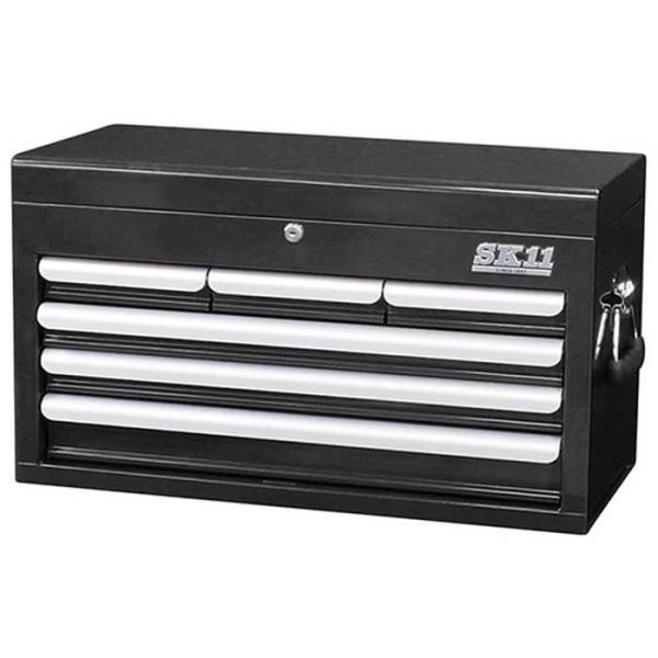 ＳＫ１１ ＳＲＣ−４０６０ＢＫ【用途】道工具・小物類の収納保管・整理。【機能・特徴】引出しは荷重時もスムーズで静かな開閉が可能なベアリングスライドレールを採用しています。ローラーキャビネットとの組み合わせに最適で、収納力は抜群です。仕切り板...