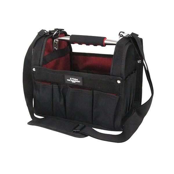 Ｅ−Ｖａｌｕｅ道具・工具の持ち運びに便利なツールキャリーバックです。《用途》道具・工具の収納。《機能》コンパクトサイズで持ち運びラクラクです。豊富な内・外ポケット付きです。《製品仕様》●サイズ：約幅290×高さ240×奥行き240mm●重量...