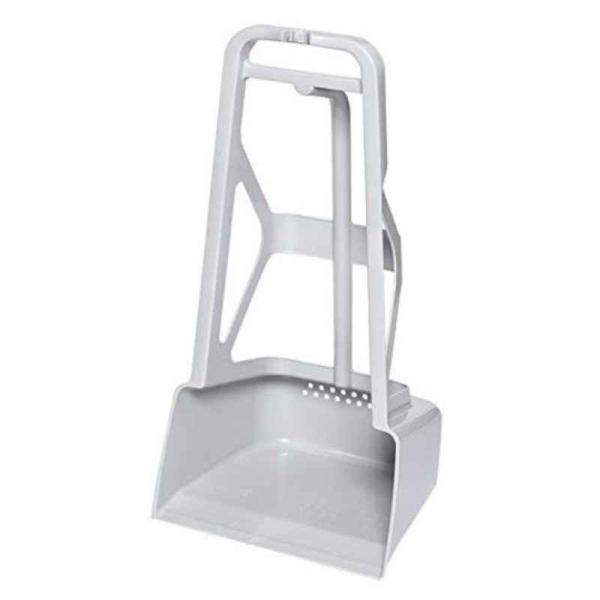 立ったまま使えて、腰の負担を軽減できる便利なちりとりです。70cm/62cmの2つの高さから選べる持ち手位置で、かがまずに使えるトールサイズです。ゴミ受けの背面には水抜き穴付きで、ゴミだけを残して水や砂を捨てられます。ゴミを掃き入れやすい3...