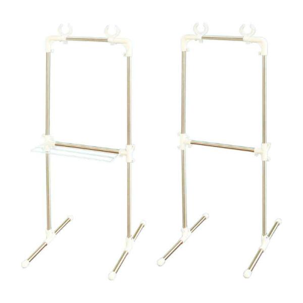 サビに強いステンレス巻のセパレート式ベランダ用物干しです。タオルが4枚掛けられるタオルハンガーが付属しています。ベランダの幅やお持ちの物干し竿の幅に合わせて設置できます。使わないときはコンパクトに収納できます。布団を干すこともできます。【仕...