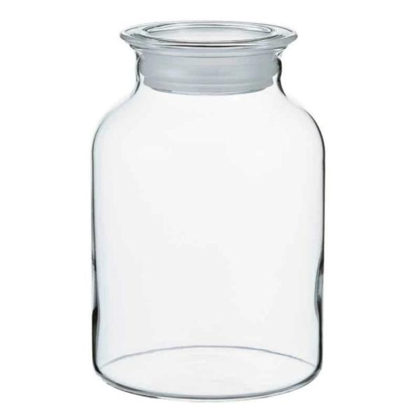 透明でシンプルな美しさと機能性 違うものを入れても 「ガラスのある生活」シリーズの保存びん シロップを作る＆保存に最適な1L パッキン付きでしっかり密閉【仕様】商品サイズ：約幅11×奥行11×高さ16.5（cm） 口径：約7.3cm 重量：...