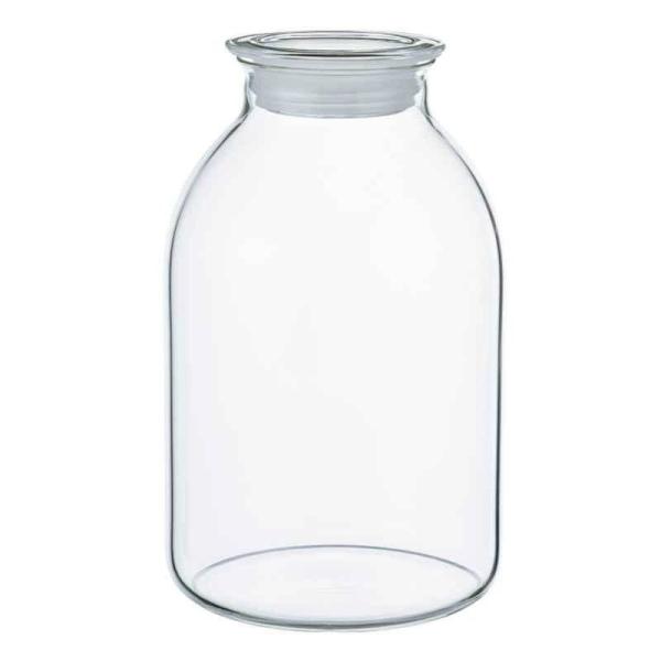 透明でシンプルな美しさと機能性 違うものを入れても 「ガラスのある生活」シリーズの保存びん シロップを作る＆保存に最適な2L パッキン付きでしっかり密閉【仕様】商品サイズ：約幅13×奥行13×高さ21.6（cm） 口径：約7.3cm 重量：...