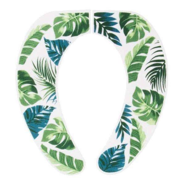 おしゃれなボタニカル柄の便座シートです。置くだけでぴったり吸い付きそのまま使えます。O型・U型・洗浄便座のどのタイプの便座にもお使いいただます。アンモニアなどを消臭してくれるカテキンが配合されています。汚れたら、洗濯機で気軽に洗えるのでいつ...