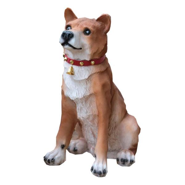 センサーでわんわん！鳴いて防犯対策【特徴】・リアルな作りでとっても可愛い・明暗センサー式(入切スイッチ付き)・乾電池式で工事不要【仕様】・サイズ：幅約28x奥行48x高さ58cm・重さ：約6.0kg・材質：ポリ樹脂・電源：単三乾電池x2(付...