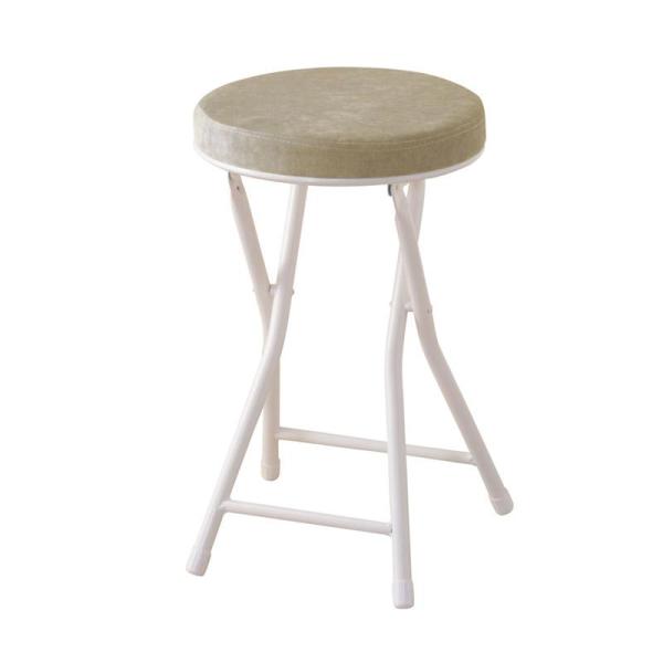 ボリュームのある厚めの座面でしっかりとした座り心地です。コンパクトなサイズ感なので、キッチンや玄関など限られたスペースでも使用できます。スチール(粉体塗装) ポリエステル【サイズ】 W30×D30×H49(折りたたみ時:W30×D7×H70...