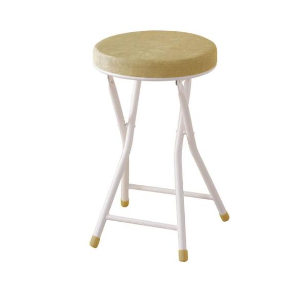 ボリュームのある厚めの座面でしっかりとした座り心地です。コンパクトなサイズ感なので、キッチンや玄関など限られたスペースでも使用できます。スチール(粉体塗装) ポリエステル【サイズ】 W30×D30×H49(折りたたみ時:W30×D7×H70...