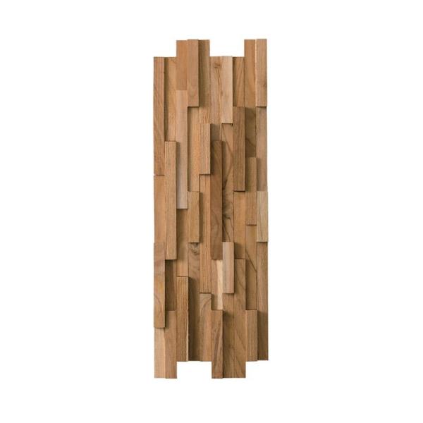 木の素朴さと、質感を活かしたウォールパネル。ウッドブリックのシンプルなデザインが、幅広いテイストにマッチします。店舗や施設の雰囲気作りにいかがでしょうか？天然木(チーク) オイル仕上【サイズ】 W60×D20×H2【製造国】 インドネシア【...