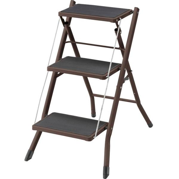 【仕様】〇サイズ：W42.5×D65.5×H68cm〇材質：スチール(粉体塗装)、ポリプロピレン〇組立：完成品〇静的耐荷重：80kg〇原産地：中国〇カラー：ブラウン