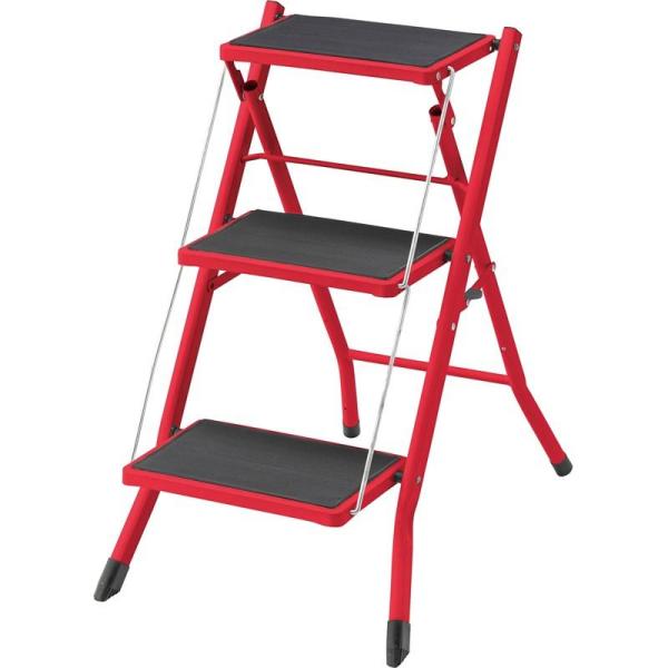 【仕様】〇サイズ：W42.5×D65.5×H68cm〇材質：スチール(粉体塗装)、ポリプロピレン〇組立：完成品〇静的耐荷重：80kg〇原産地：中国〇カラー：レッド