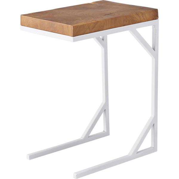 【仕様】〇サイズ：幅40×奥行30×高さ55cm〇材質：天然木(チーク)、スチール(粉体塗装)、オイル仕上〇静的耐荷重：5kg〇注意事項：個体差あり〇組立：完成品〇原産地：インドネシア〇商品重量：6.0kg