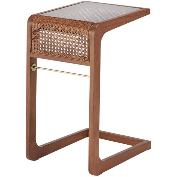 カゴメ格子という伝統的な編み方は程よい抜け感と軽量な設計も魅力です。落ち着いた印象のブラウンカラーは様々なシーンによく合います。丸みを帯びたディティール。ソファサイドでも使いやすい設計。【仕様】〇サイズ：幅30×奥行40×高さ55cm〇材質...