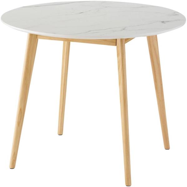 ストーン柄の天板は物を鮮やかに見せる効果があり、テーブルの上の料理や小物が引き立つデザインです。脚先に保護フェルト付き。簡単に組立可能。表面は凹凸をおさえた手触り。小物などをフォトジェニックに撮影できます。【仕様】〇サイズ：幅90×奥行90...