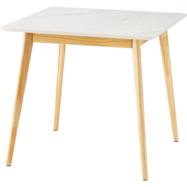 ストーン柄の天板は物を鮮やかに見せる効果があり、テーブルの上の料理や小物が引き立つデザインです。脚先に保護フェルト付き。簡単に組立可能。表面は凹凸をおさえた手触り。小物などをフォトジェニックに撮影できます。【仕様】〇サイズ：幅80×奥行80...