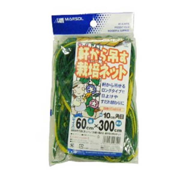 日本マタイ ６０ＣＭＸ３００ＣＭ【用途】栽培ネット。【機能・特徴】つる性植物の栽培を通して、日よけやスダレ替わりに使用できます。10cm角目タイプで長さ3m、四隅取付ロープ付きです。お好みの寸法にカットしてお使い頂ける、結び目の有るネットで...