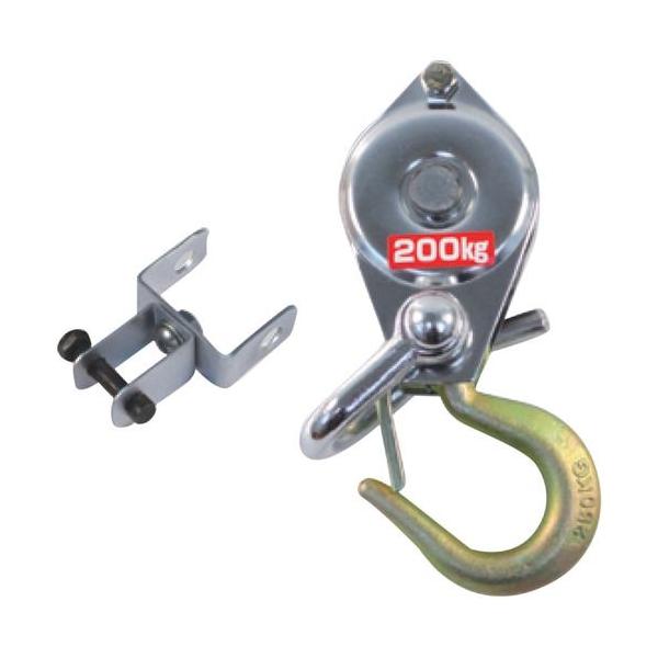 ＨＨＨ小型で軽量の滑車です。ＥＣＷ１００の定格荷重を、倍の２００ＫＧにする事ができます。ただし、巻き上げ速度、揚程７は半分になります。先端はフックとシャックル両方ついていますので、様々なものを掛けられます。定格荷重；２００ＫＧ車径;５０ＭＭ