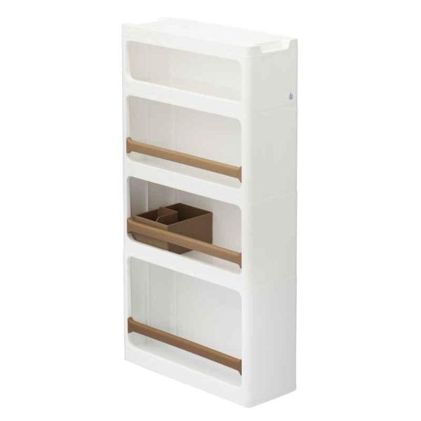 キッチンやランドリーにある17cmのすき間を有効活用できます。小物の整理にも便利な仕切りトレー付きです。同じシリーズの商品と積み重ねて使えるから収納力も抜群です。キッチン、洗面所、トイレ、どんな空間にも馴染むシンプルなデザインです。届いてす...