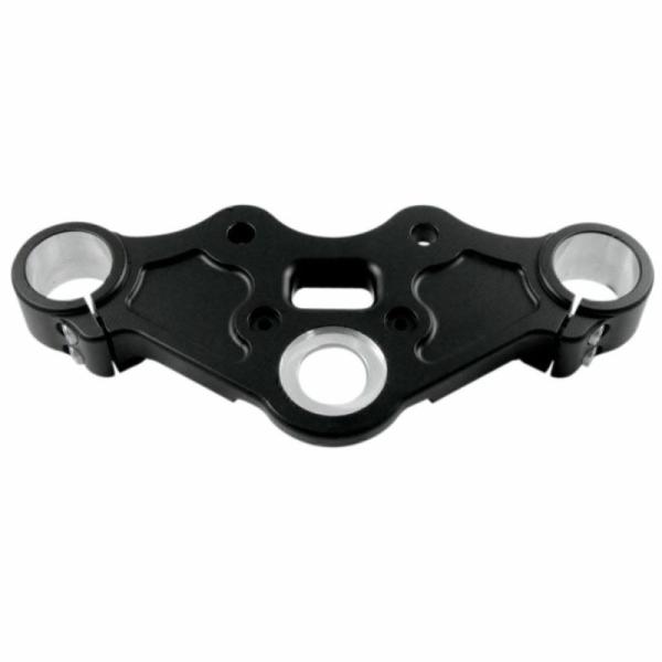 【適合】2011〜2013 FXS【商品説明】FXS専用設計のTodds Cycle 製のトップトリプルツリーです。●純正の2ピースハンドルバーからライザーを介した幅広いハンドルバーが装着可能になります。●純正ゲージマウント用の取り付け穴が...